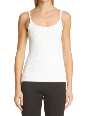 COURREGES Courrèges Logo Rib Knit Tank White