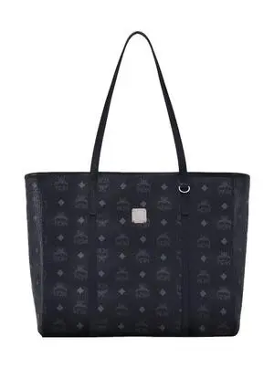 Mcm Toni Visetos East/west Shopper - Black