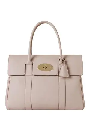 Mulberry Bayswater Grained Leather Satchel Blossom Pink