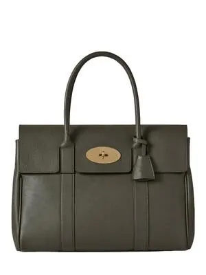 Mulberry Bayswater Grained Leather Satchel - Juniper Green