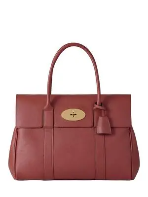 Mulberry Bayswater Grained Leather Satchel Rust