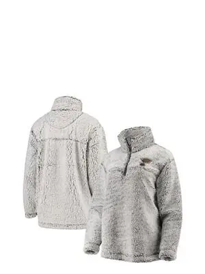 G-III 4HER BY CARL BANKS St. Louis Blues Sherpa Quarter-zip Pullover Jacket - Gray