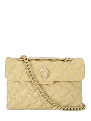 Kurt Geiger Kurt Geiger London Kensington Drench Leather Shoulder Bag Cream