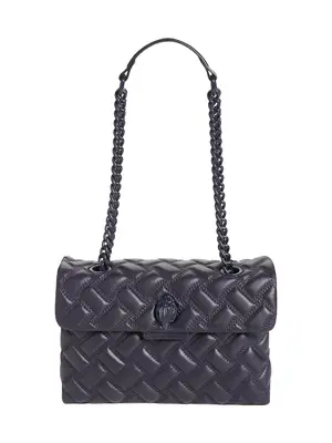 Kurt Geiger Kurt Geiger London Kensington Drench Leather Shoulder Bag Purple