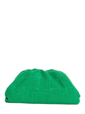 Bottega Veneta Bottega Veneta The Pouch Jacquard Terry Cloth Clutch Grass-gold