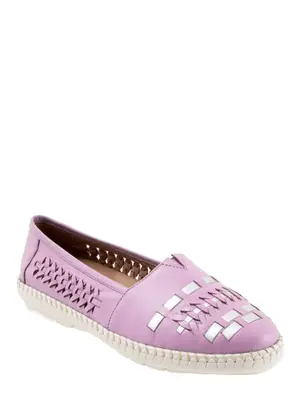 Trotters Trotters Rory Woven Flat Lavender/ Silver