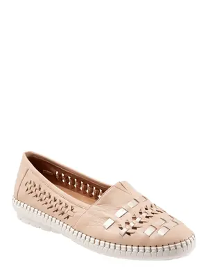 Trotters Trotters Rory Woven Flat Nude Gold