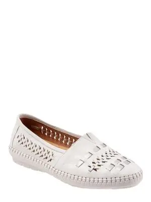 Trotters Trotters Rory Woven Flat White Silver
