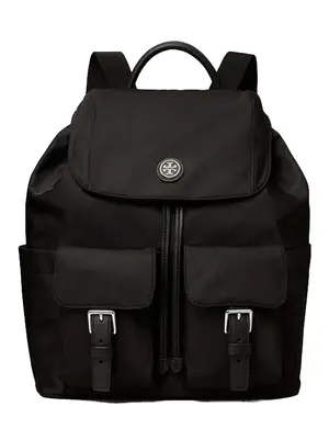 Tory Burch Tory Burch Flap Nylon Backpack Black/dnu