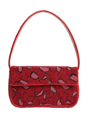 Staud STAUD Tommy Beaded Shoulder Bag Cherry Abstract Wave
