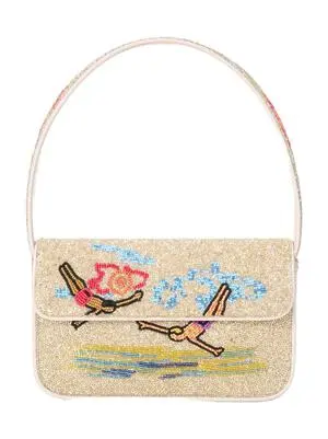 Staud STAUD Tommy Beaded Shoulder Bag Divers