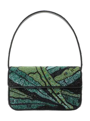 Staud STAUD Tommy Beaded Shoulder Bag Green Palm