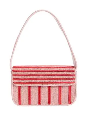 Staud Tommy Beaded Shoulder Bag - Montauk Stripe