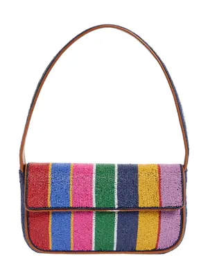 Staud STAUD Tommy Beaded Shoulder Bag Multi Stripe