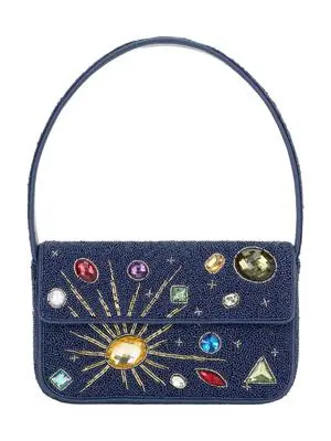 Staud STAUD Tommy Beaded Shoulder Bag Navy Celestial