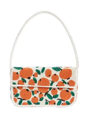 Staud STAUD Tommy Beaded Shoulder Bag Oranges/ Cream