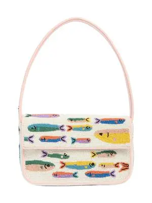 Staud STAUD Tommy Beaded Shoulder Bag Pop Sardines