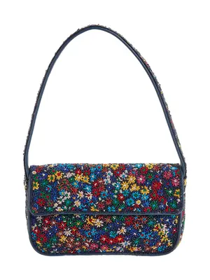 Staud STAUD Tommy Beaded Shoulder Bag Rainbow Flower Market