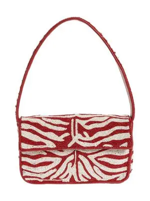 Staud STAUD Tommy Beaded Shoulder Bag Scarlet White