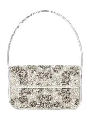 Staud STAUD Tommy Beaded Shoulder Bag Silver Garden Party