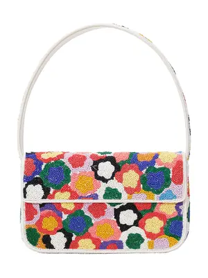 Staud STAUD Tommy Beaded Shoulder Bag Spring Bouquet