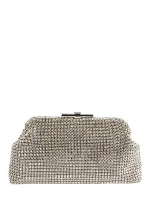 REISS Adaline Crystal Embellished Clutch - Silver