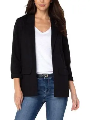 LIVERPOOL Princess Detail Boyfriend Blazer - Black