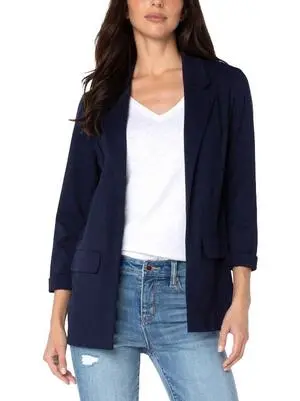 LIVERPOOL Princess Detail Boyfriend Blazer - Cadet Blue