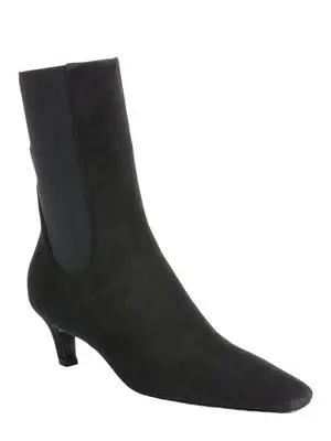 TOTEME TOTEME Mid Heel Bootie Black Suede