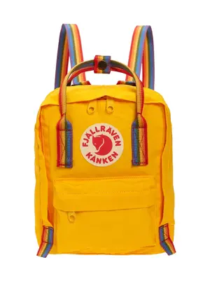 Fjallraven Fjällräven Mini Kånken 13-Inch Laptop Backpack Warm Yellow-rainbow Pattern