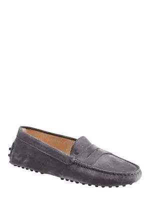 TOD'S Tod's Gommini Driving Loafer Grey Suede