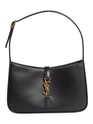 Saint Laurent Le 5 À 7 Leather Hobo Nero