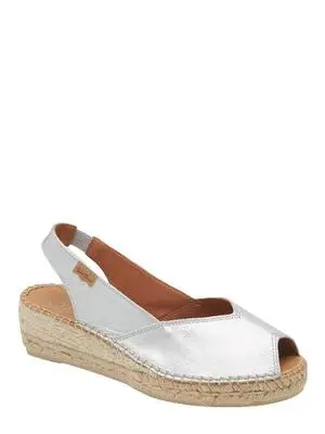 TONI PONS Bernia Espadrille Wedge - Plata