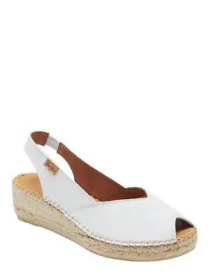 TONI PONS Bernia Espadrille Wedge - White Leather