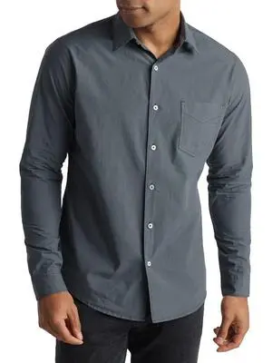 ROAN Everett Cotton Poplin Button-up Shirt - Blue Dusk