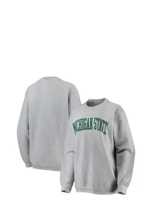 PRESSBOX Michigan State Spartans Pullover Sweatshirt Gray