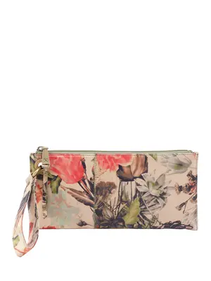 Hobo HOBO 'Vida' Leather Clutch Botanical Floral