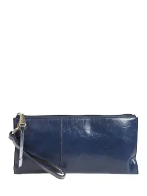 Hobo HOBO 'Vida' Leather Clutch Denim