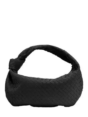 Bottega Veneta Bottega Veneta Jodie Leather Hobo Bag Nero/silver