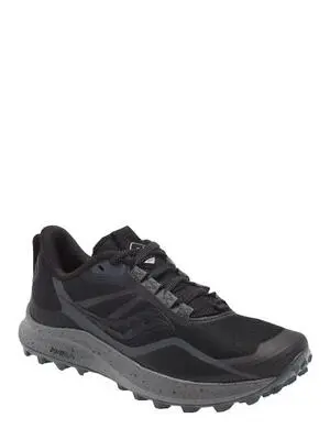 Saucony Peregrine 12 Trail Running Shoe - Black/charcoal