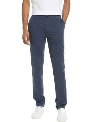 Billy Reid Stretch Cotton Straight Leg Chinos - Carbon Blue