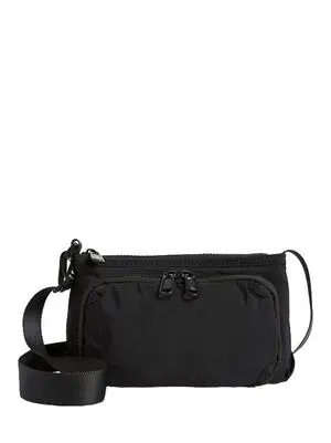 STREET LEVEL Nylon Crossbody Bag - Black