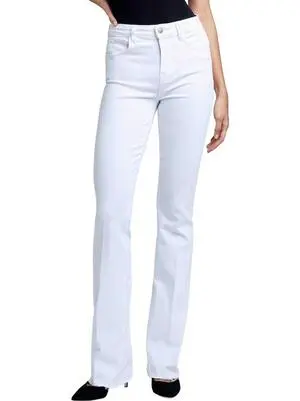 L'Agence Ruth High-rise Straight-leg Jeans - Blanc