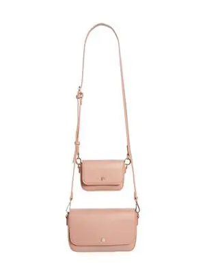 MALI + LILI Mali + Lili 2-Piece Vegan Leather Crossbody Bag Blush
