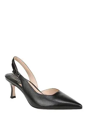 27 EDIT NATURALIZER Felicia Slingback Pointed Toe Pumps - Black Leather