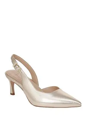 27 EDIT NATURALIZER 27 EDIT Naturalizer Felicia Slingback Pointed Toe Pumps Champagne Leather