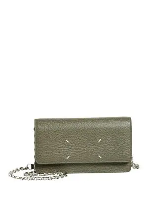 MAISON MARGIELA Leather Wallet On A Chain - Graphite