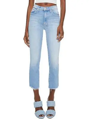 MOTHER MOTHER The Insider High Waist Frayed Hem Crop Jeans