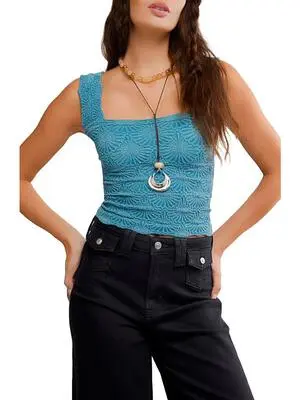 Free People Free People Love Letter Floral Knit Camisole Bayside
