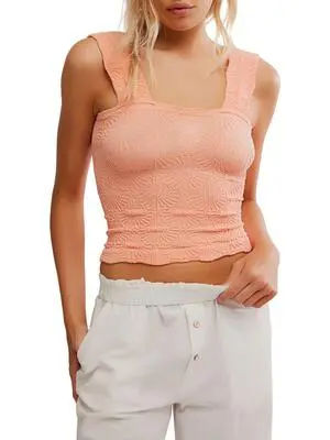 Free People Free People Love Letter Floral Knit Camisole Spring Melon